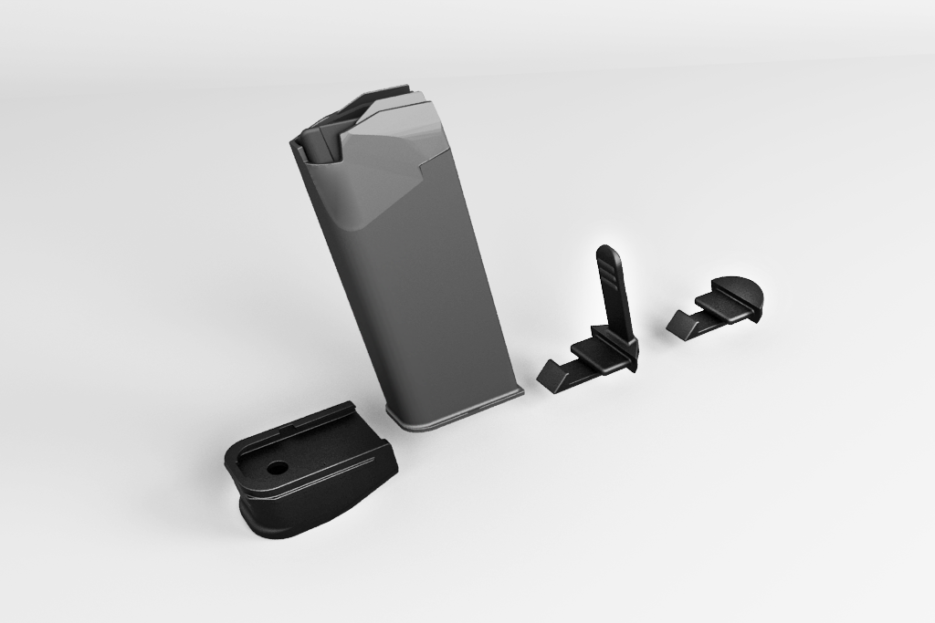 Magazine Clip With Finger Extension Compatible With GLOCK 43 Magazines ...